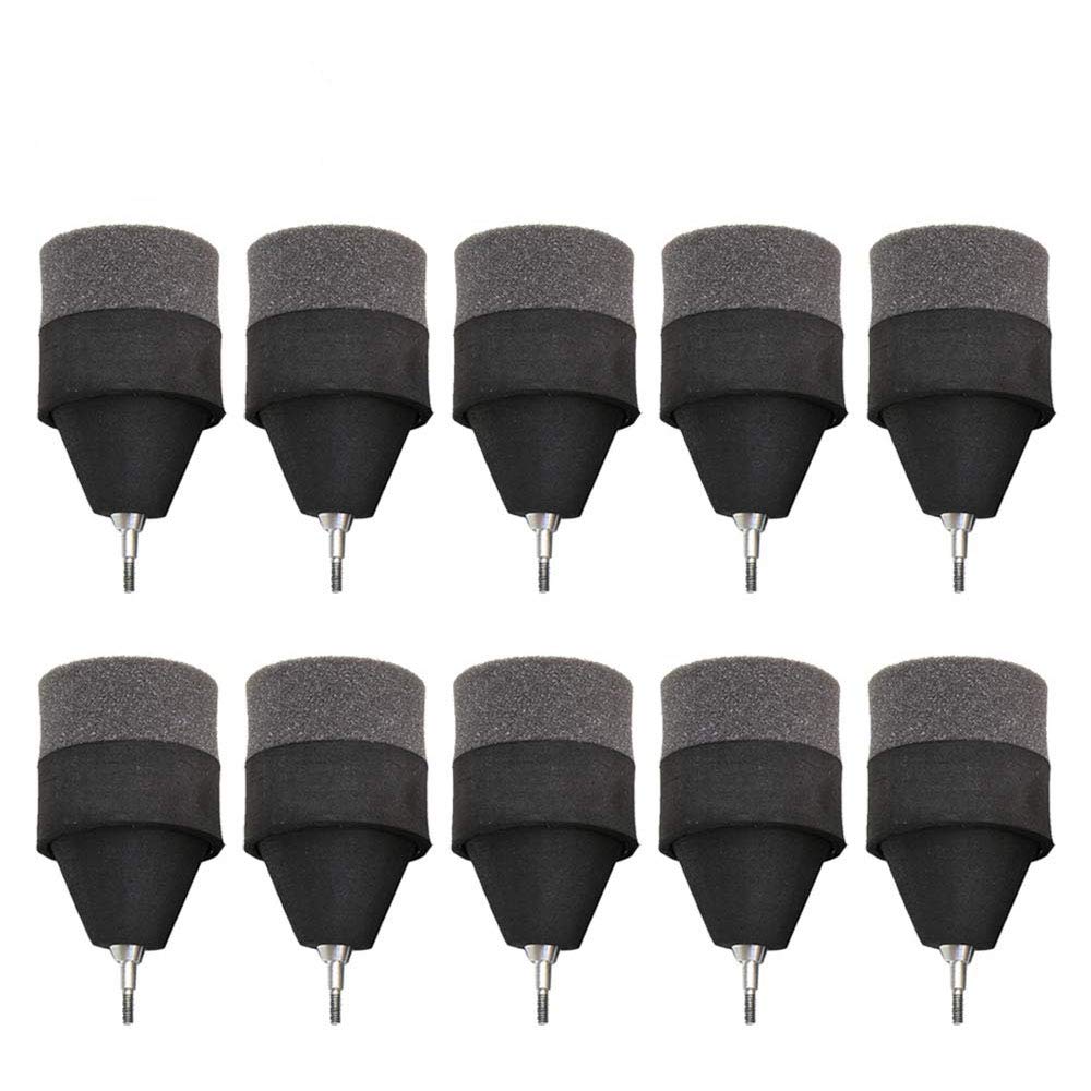 10 PCS Black Foam Archery Arrowhead, Foam Sponge Tipped Arrowhead Broadhead Hunting Game Practice Safety Arrow Tips for Archery Combat Game CS Shooting