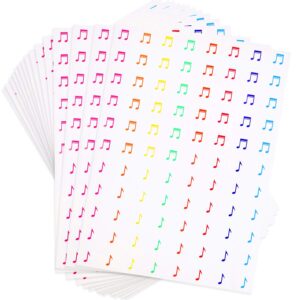 outus 1760 pieces music notes stickers for kids colorful 20 sheets musical label cartoon sticker teacher appreciation gift teacher incentive stickers students scrapbooking planner calendar