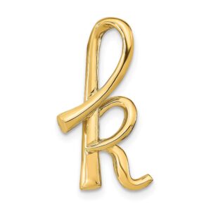 billythetree jewelry 14k yellow gold polished letter k initial slide pendant