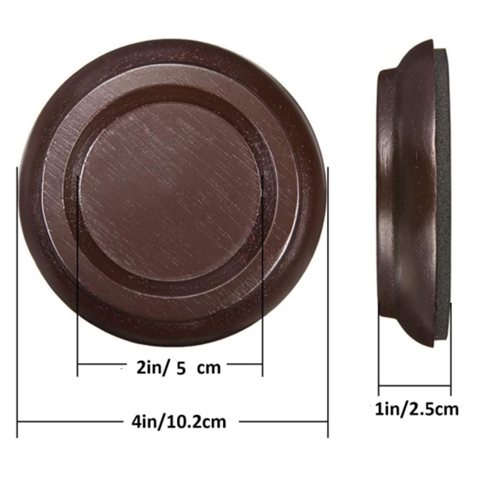 Piano Caster Cups,Piano Floor Wood Protector,Piano Caster Pads Non-Slip & Anti-Noise Foot for Piano,4 Cups