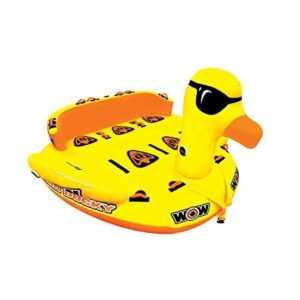 wow watersports mega ducky towable, 1 to 5 person and tow rope bundle