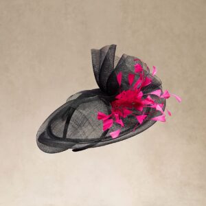 BABEYOND Fascinator Hat Veil Feather Fascinators Hair Clip Tea Party Pillbox Derby Hat Fascinator Bridal Wedding Veil A-black