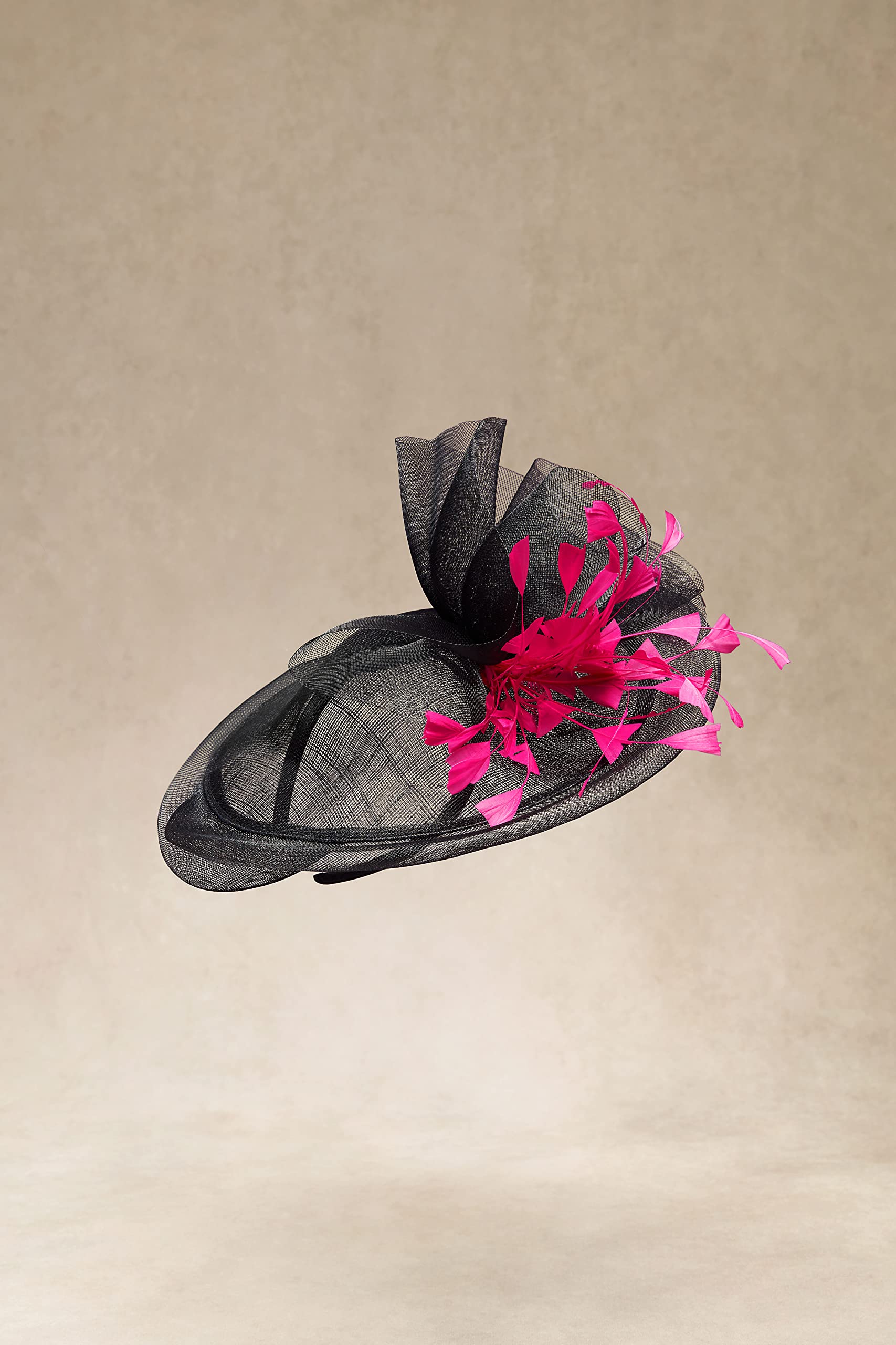 BABEYOND Fascinator Hat Veil Feather Fascinators Hair Clip Tea Party Pillbox Derby Hat Fascinator Bridal Wedding Veil A-black