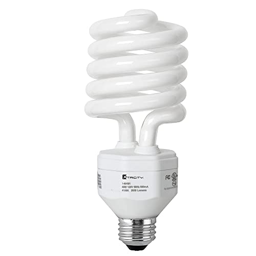 Xtricity CFL Bulb, 4100K Cool White, 150W Eqv (40W) High Lumen, Compact Fluorescent Light Bulb 150W Equivalent, 2650 Lumens, T4 Spiral - E26 Medium Base, 120V, Daylight (Pack 1)