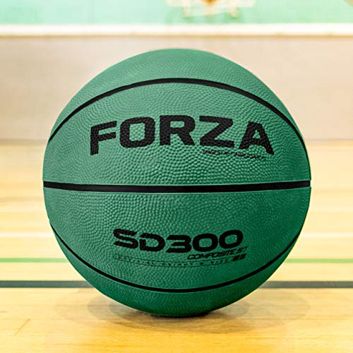 FORZA SD300 Youth Basketball | Size 3, 5, 6 and 7 Basketball Balls (Pack of 10, Size 7 | Green)