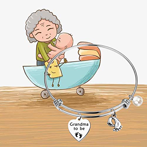 SEIRAA New Grandma Gift Grandma to Be Bracelet New Baby Gift Pregnancy Reveal Jewelry Announcement Gift for Grandmother (grandma to be)