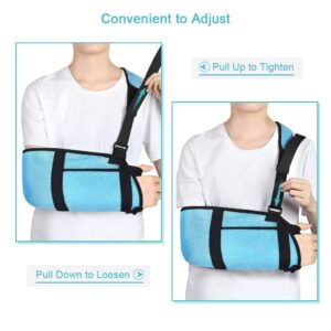 Arm Sling, Shoulder Sling with Detachable Waist, Adjustable Shoulder Immobilizer for Broken and Fractured Bones, Rotator Cuff, Arm, Shoulder Injury Support for Left and Right Arm