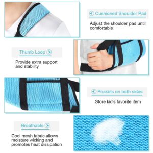 Arm Sling, Shoulder Sling with Detachable Waist, Adjustable Shoulder Immobilizer for Broken and Fractured Bones, Rotator Cuff, Arm, Shoulder Injury Support for Left and Right Arm