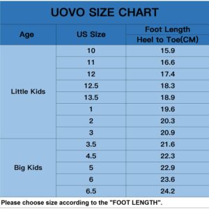 UOVO Boys Shoes Boys Sneakers Boys Tennis Running Shoes Waterproof Hiking Shoes Kids Athletic Outdoor Sneakers Slip Resistant(Little/Big Boys) (Black/Orange-one, numeric_6_point_5)