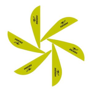 letszhu arrows vanes 2.5 inch plastic fletches vane diy archery arrow for hunting targeting (39 pack) (lemon yellow)