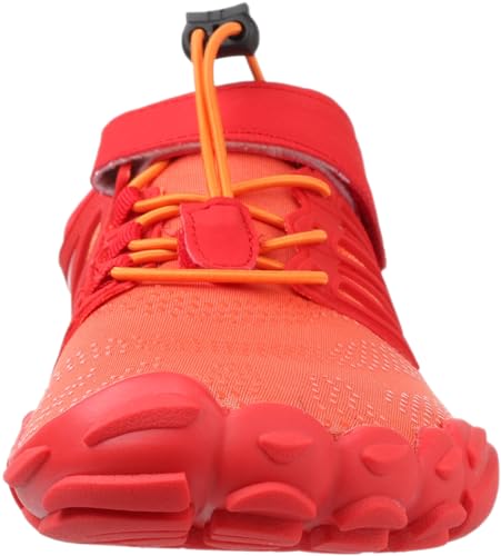 WHITIN Men's Trail Running Shoes Minimalist Barefoot Wide Width Toe Size 7.5 Box Gym Workout Fitness Low Zero Drop Trainer Cross Training Orange Red 40