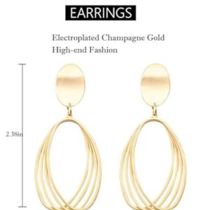 Gold Dangle Earrings Hypoallergenic Earrings Gold Statement Earrings Gold Teardop Earrings Gold Earrings For Women