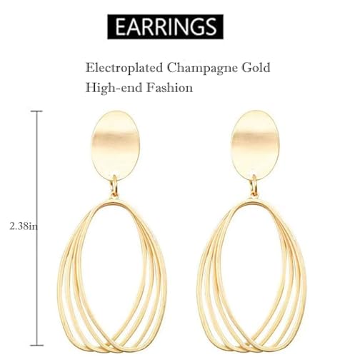 Gold Dangle Earrings Hypoallergenic Earrings Gold Statement Earrings Gold Teardop Earrings Gold Earrings For Women