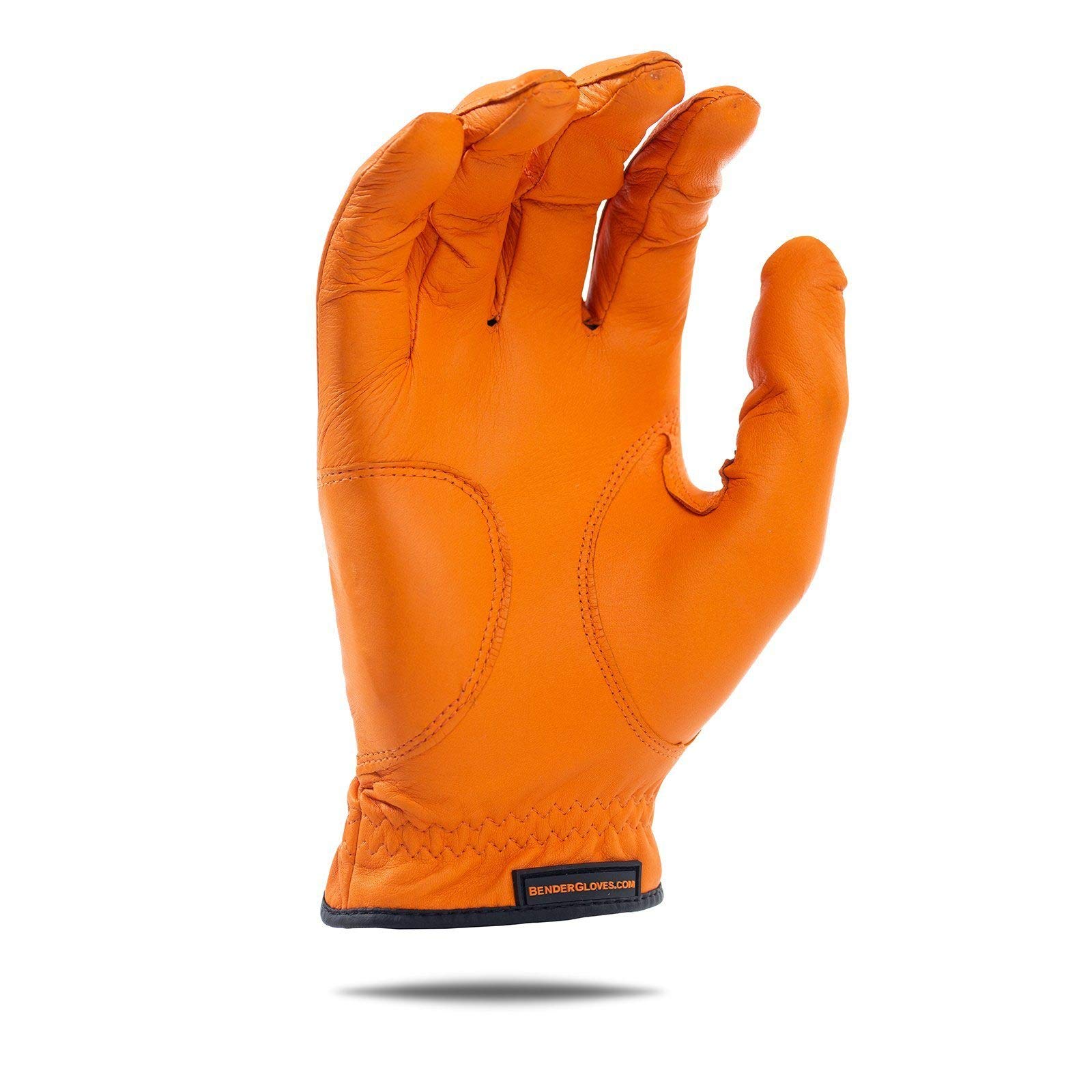 BG Bender Golf Glove | Wear On Left | (Orange, Mens Medium)