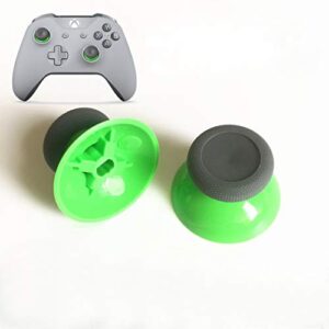 2 pcs replacement analog thumbstick cover case joystick thumb sticks caps for xbox one, xbox one s slim, xbox one x ps4 controller (green)