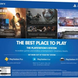 Flagship Newest Play Station 4 1TB HDD Only on Playstation PS4 Console Slim Bundle with Three Games: The Last of Us, God of War, Horizon Zero Dawn 1TB HDD Dualshock 4 Wireless Controller -Jet Black