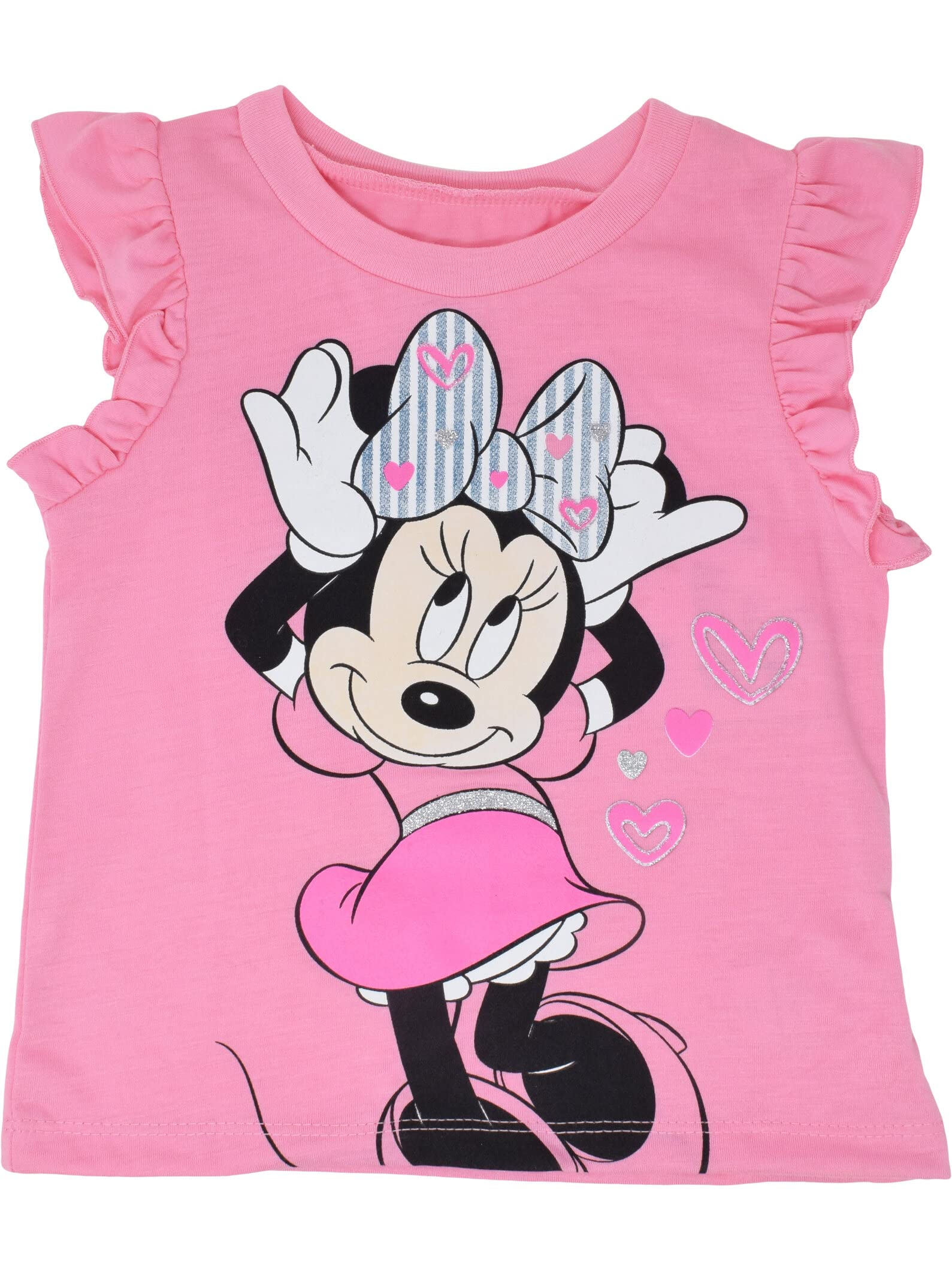 Disney Minnie Mouse Toddler Girls Tank Top and Shorts Pink/Blue 2T