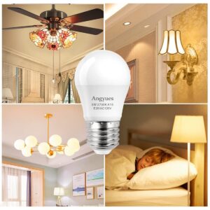 Angyues LED Bulb 120V 40W Equivalent Light Bulb, A15 LED Bulb Warm White 2700K Energy Saving Bulb, E26 Medium Screw Base Suitable for Domestic Bulbs 4 Pack