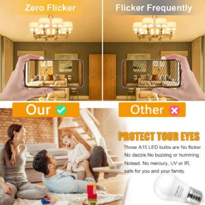 Angyues LED Bulb 120V 40W Equivalent Light Bulb, A15 LED Bulb Warm White 2700K Energy Saving Bulb, E26 Medium Screw Base Suitable for Domestic Bulbs 4 Pack