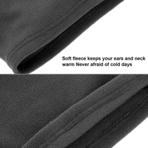 9 Pcs Unisex Winter Accessory Set Include Fleece Ear Warmers Headband Earmuff Winter Neck Gaiter Touchscreen Knit Gloves(Black, Navy Blue, Grey)