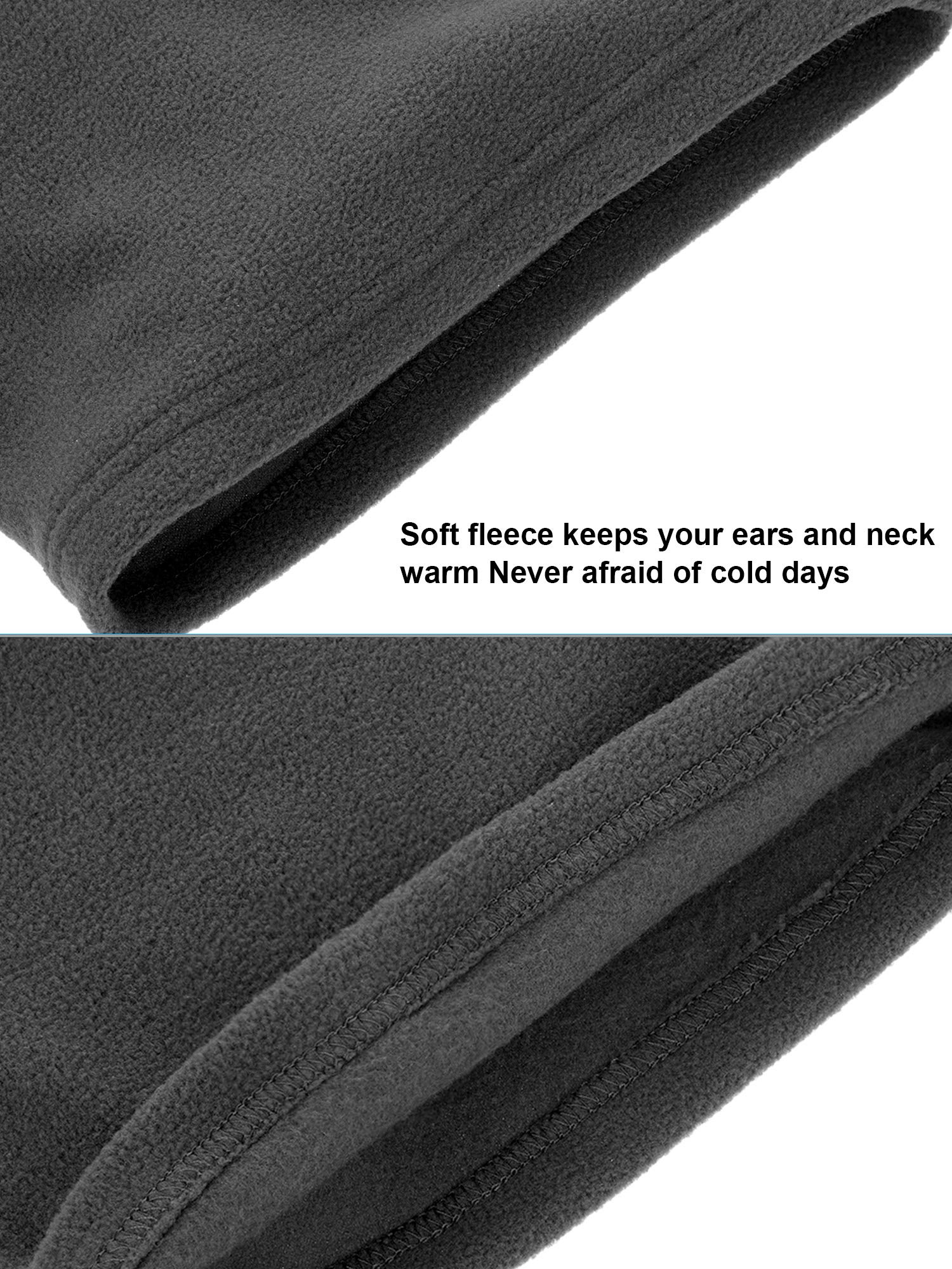 9 Pcs Unisex Winter Accessory Set Include Fleece Ear Warmers Headband Earmuff Winter Neck Gaiter Touchscreen Knit Gloves(Black, Navy Blue, Grey)