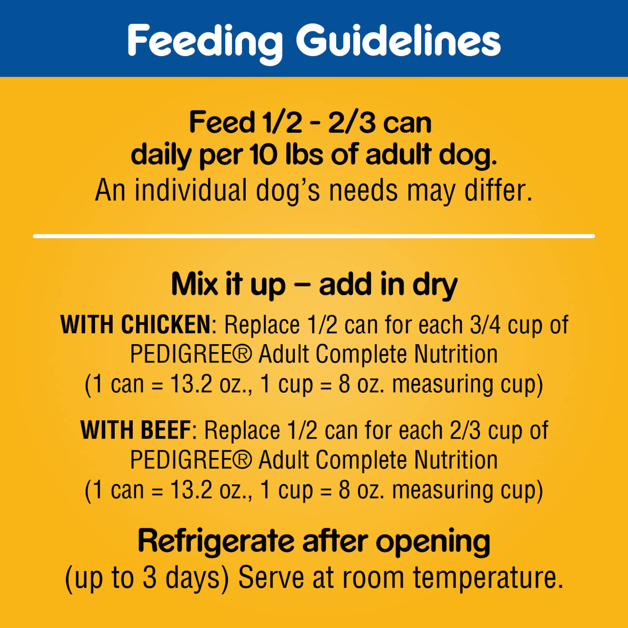 PEDIGREE CHOPPED GROUND DINNER Adult Canned Soft Wet Dog Food Variety Pack, with Chicken and Beef, 13.2 oz. Cans 24 Pack