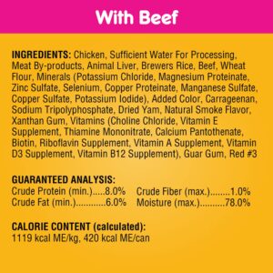 PEDIGREE CHOPPED GROUND DINNER Adult Canned Soft Wet Dog Food Variety Pack, with Chicken and Beef, 13.2 oz. Cans 24 Pack