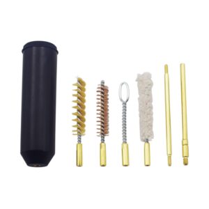 motanar 9mm pistol cleaning kit set pocket size hand gun bore brush for cal.38/357/9mm pistol cleaning black