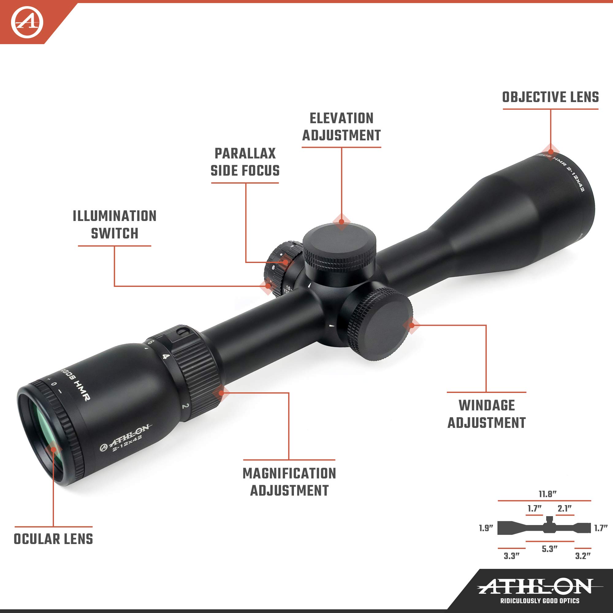 Argos HMR 2-12x42 Second Focal Plane Riflescopes (BDC 600A)