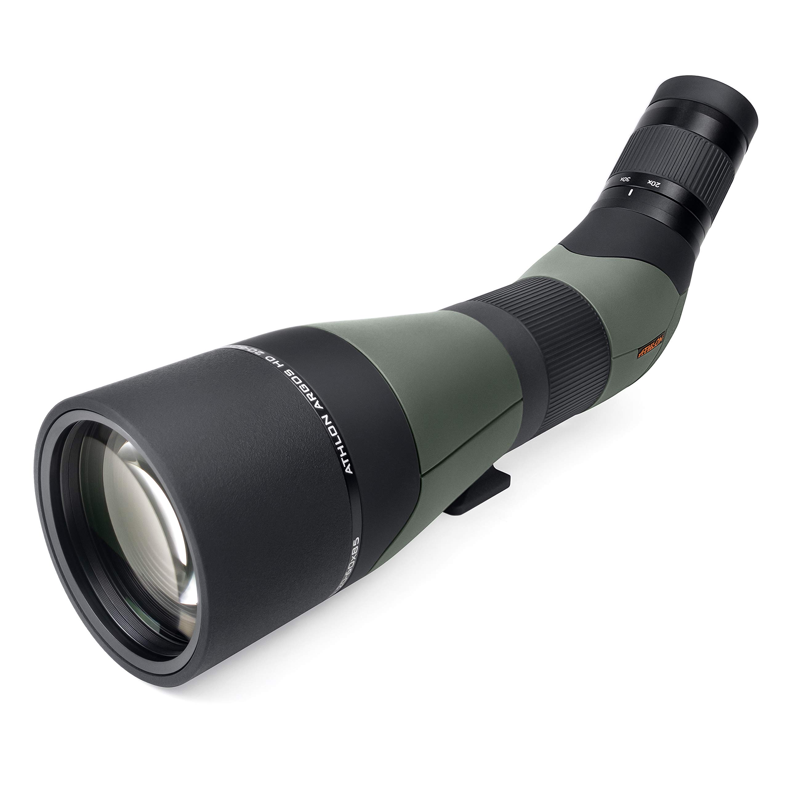 Athlon Optics Argos HD 20-60x85 Spotting Scope - 45 Degree, Green/Black