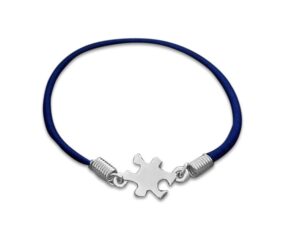 fundraising for a cause 2 pack autism awareness puzzle piece stretch bracelets - asperger’s & autism awareness bracelets