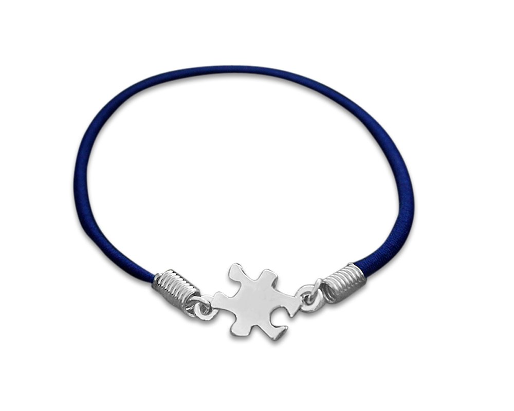 Fundraising For A Cause 2 Pack Autism Awareness Puzzle Piece Stretch Bracelets - Asperger’s & Autism Awareness Bracelets