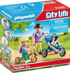 playmobil mother with children