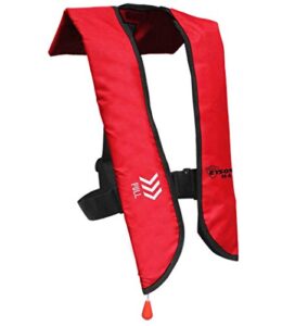 eyson inflatable life jacket life vest basic automatic/manual (7091 red auto)