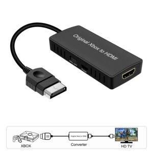 HD Link Cable for Original Xbox Original Xbox HDMI Converter Automatically Detects and Converts YPbPr Component Signal to 480i/720p Output（100% Improved Picture Quality）