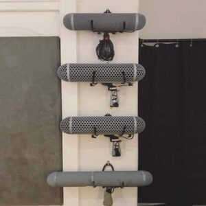 3 Pack Wall Mount Foam Roller Holder and Yoga Mat Storage and Towel Rack - Flexible Adjustable Hooks - Ideal for Home, Small Studio,Fitness Class or Commercial use