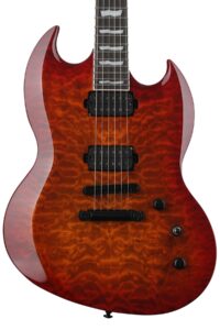 esp ltd viper-1000 qm - tiger eye sunburst