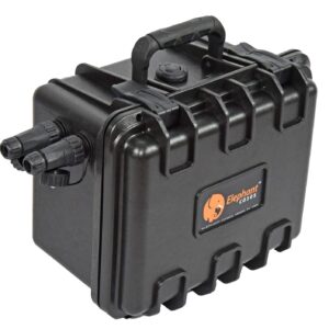 Elephant B35D2 Waterproof Battery Case Enclosure with Dual 2 pin connectors for 12V 35Ah / 20Ah Batteries