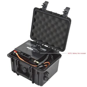 Elephant B35D2 Waterproof Battery Case Enclosure with Dual 2 pin connectors for 12V 35Ah / 20Ah Batteries