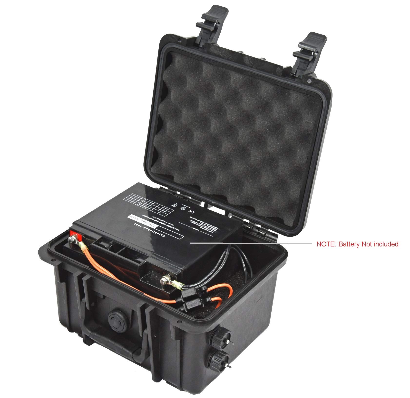 Elephant B35D2 Waterproof Battery Case Enclosure with Dual 2 pin connectors for 12V 35Ah / 20Ah Batteries