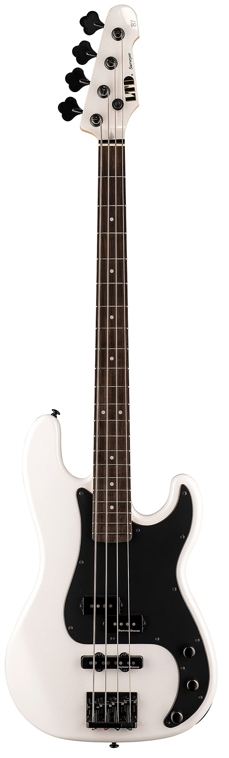 ESP 4 String LTD Surveryor ’87 Bass, Pearl White, Right, (LSURVEYOR87PW)