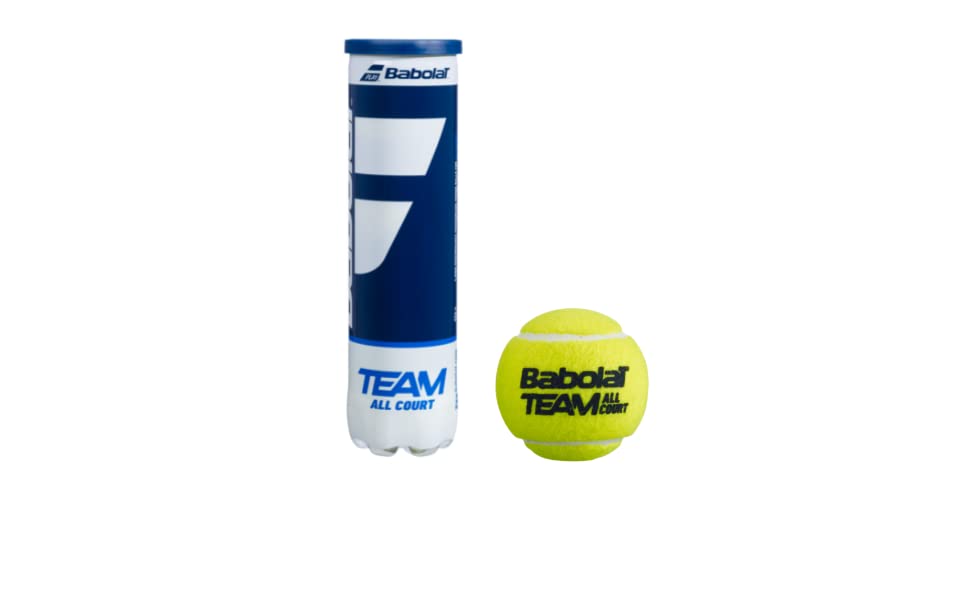 Babolat Team All Court x 4 Balls, Unisex, Adults, Yellow (Black), One Size