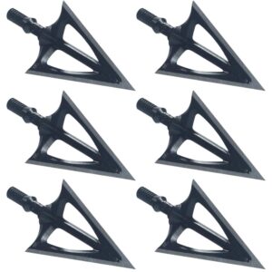 jianzd broadheads 100 grain fixed blades stainless steel hunting broadhead arrow tips pack of 6 pcs archery arrow heads for crossbow recurve bow and compound bow