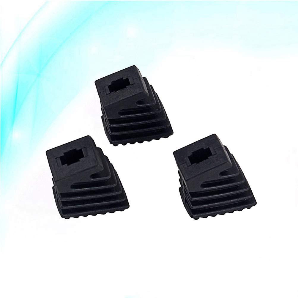 Milisten 3pcs Drum Rubber Feet Small Rubber Tip Drum Rack Feet for Drum Hardware Black