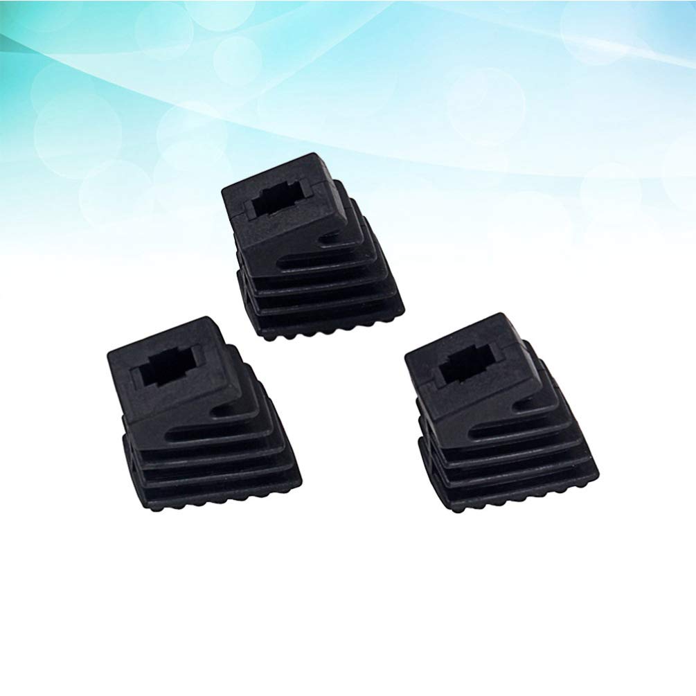 Milisten 3pcs Drum Rubber Feet Small Rubber Tip Drum Rack Feet for Drum Hardware Black