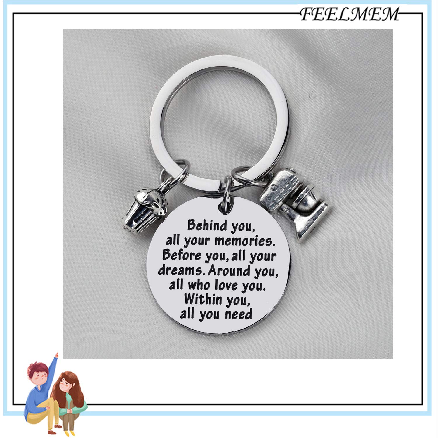 FEELMEM Baker Gift Culinary Student Gifts Culinary School Graduation Gift Behind You All Your Memories Before You All Your Dreams Keychain Baking Jewelry Bake Lover Gift Pastry Chef Gift