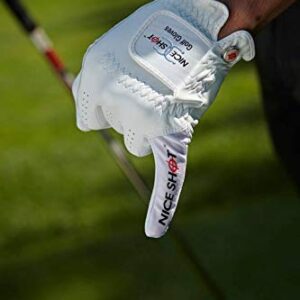 Nice Shot "You are Nothing Pinkie White Cabretta Leather Golf Glove Women's Right Hand - Medium