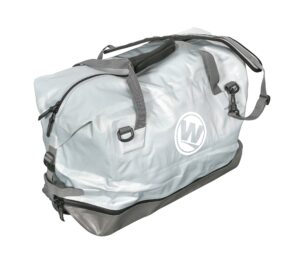 wilderness systems escape wet/dry duffle bag | kayak drybag with separate wet and dry storage | waterproof zipper and compression straps | 45l, grey (8070246)