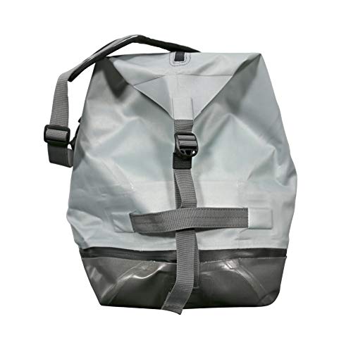 Wilderness Systems Escape Wet/Dry Duffle Bag | Kayak Drybag with Separate Wet and Dry Storage | Waterproof Zipper and Compression Straps | 45L, Grey (8070246)