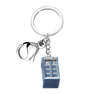 aktap movie tv series keychain police box charm jewelry gift inspired keychain gifts for movie fans